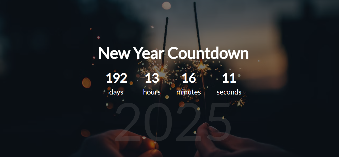 پروژه شمارشگر معکوس سال نو - New Year Countdown